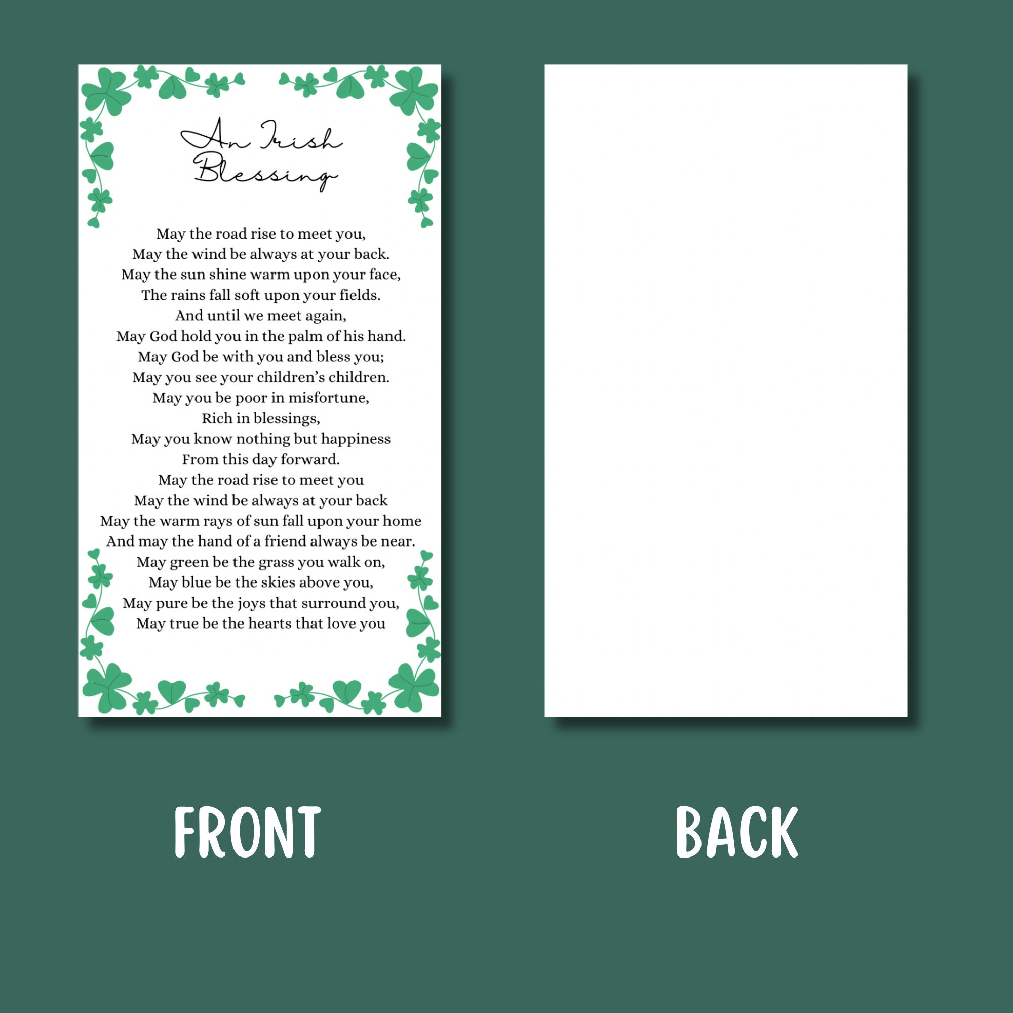 An Irish Blessing, Irish Blessing Card - Etsy