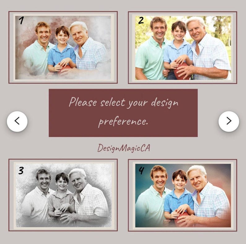 Father’s Day Custom Family Portrait – Digital Last Minute Gift- Custom ...