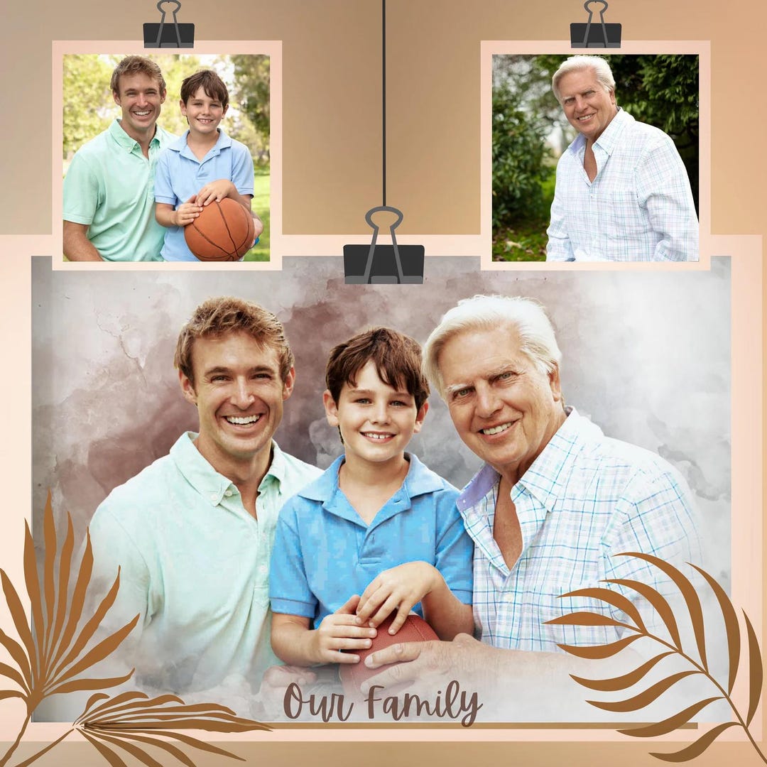 Realistic Photo Merge and Painting, Combined Photos, Painting From ...