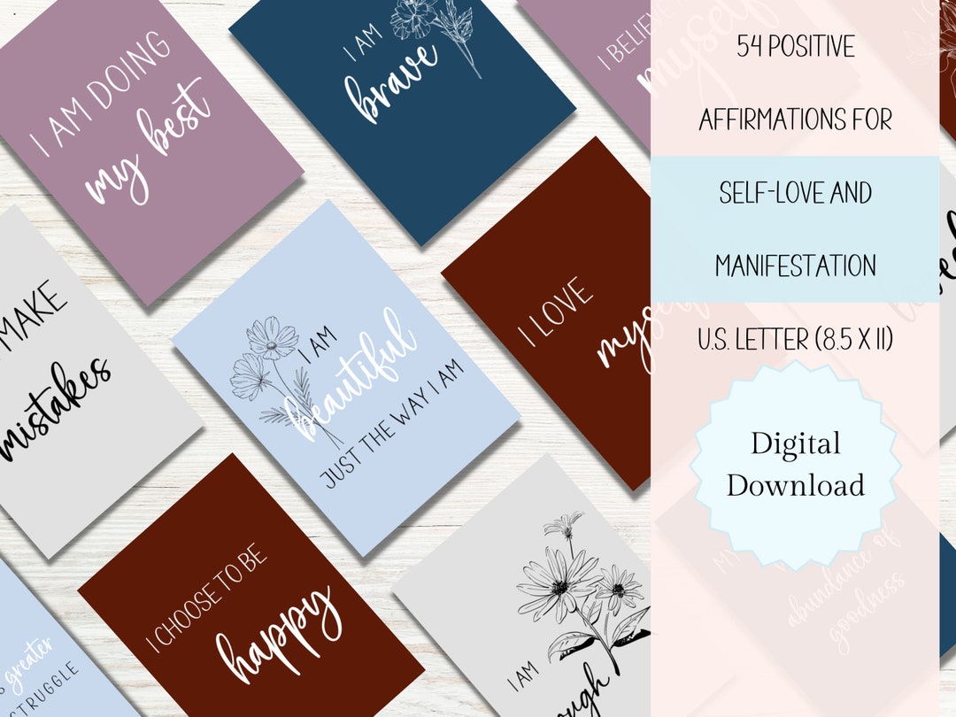 Daily Affirmations Positive Affirmations Card Deck for - Etsy