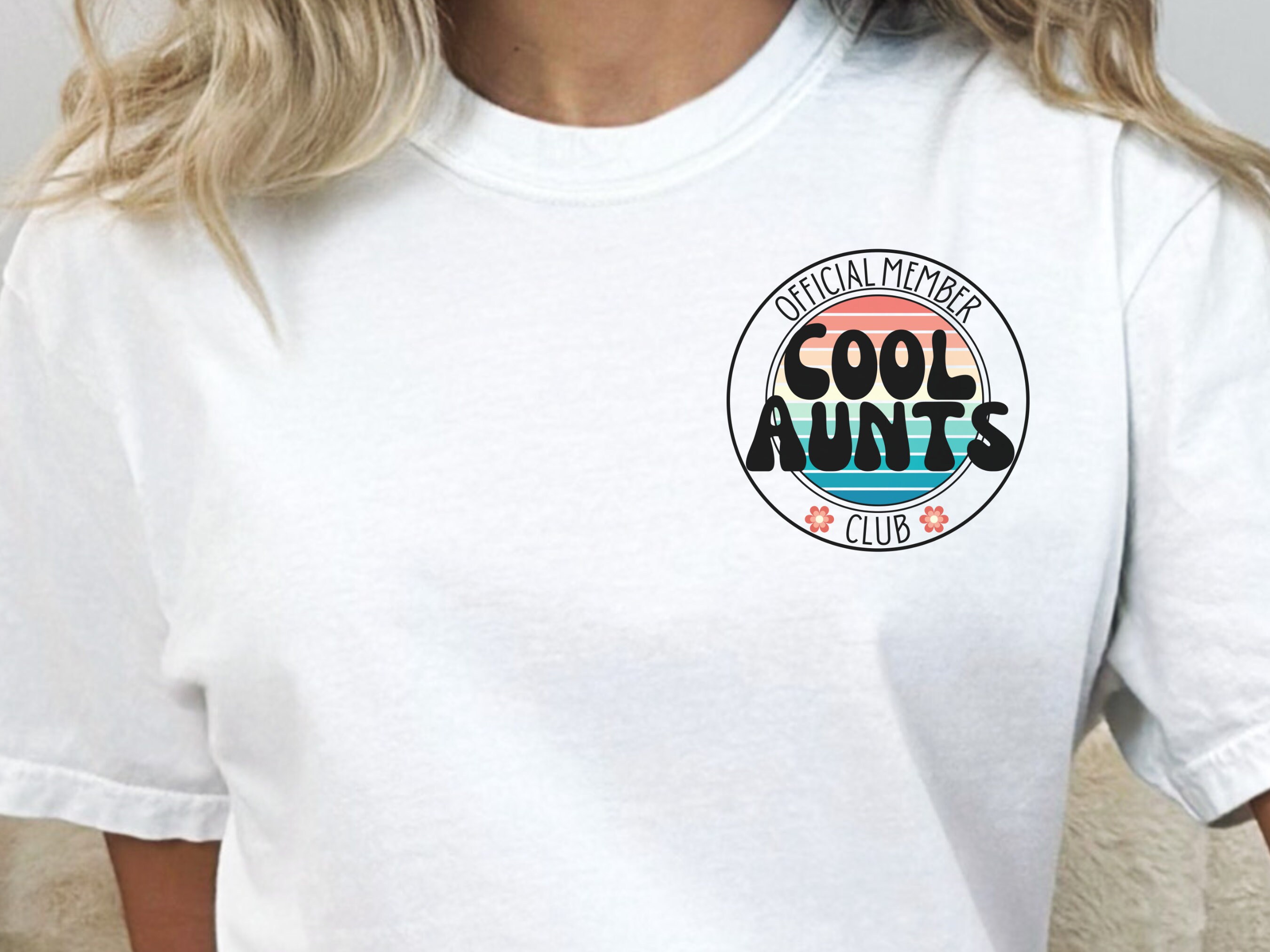 Cool Aunts Club Shirt Front and Back, Retro Cool Aunt Shirt, Aunt Gift ...