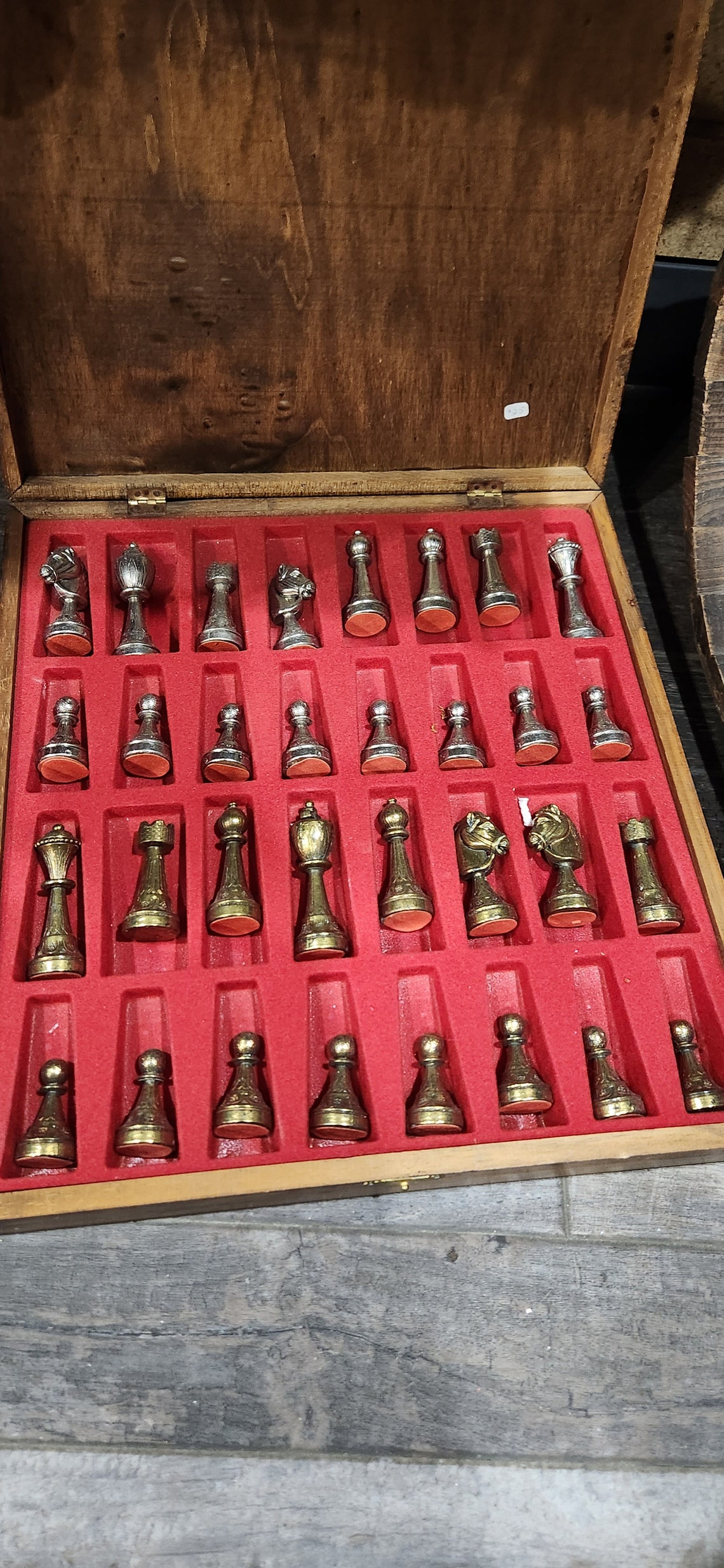 Vintage Italian Chess Set - Etsy