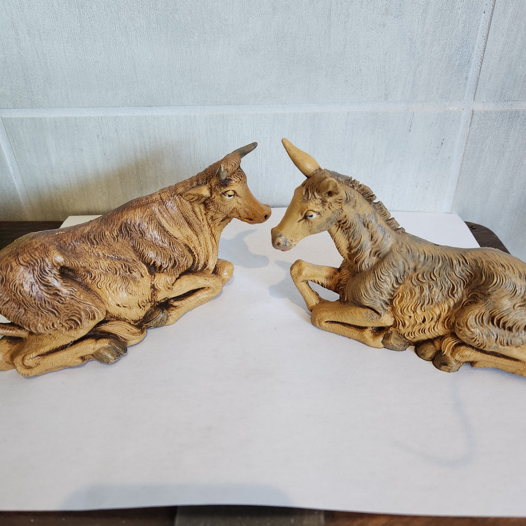 Vintage Fontanini Sitting Cow/ox or Donkey - Etsy