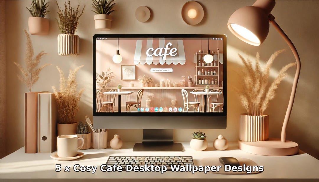 5 X Cosy Café Desktop Wallpapers - High Quality - Etsy