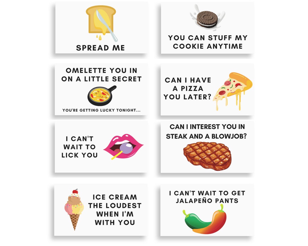 Naughty Lunchbox Love Notes for Him - Pack of 8 (with Envelopes) - Food ...