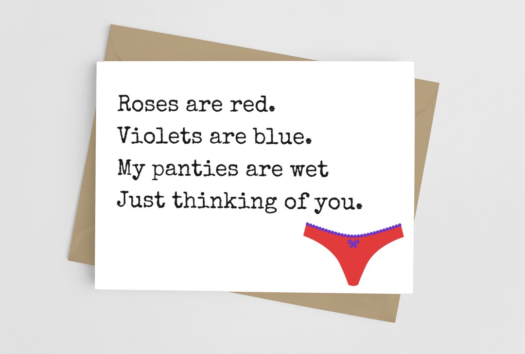 Naughty Greeting Card Wet Panties Etsy