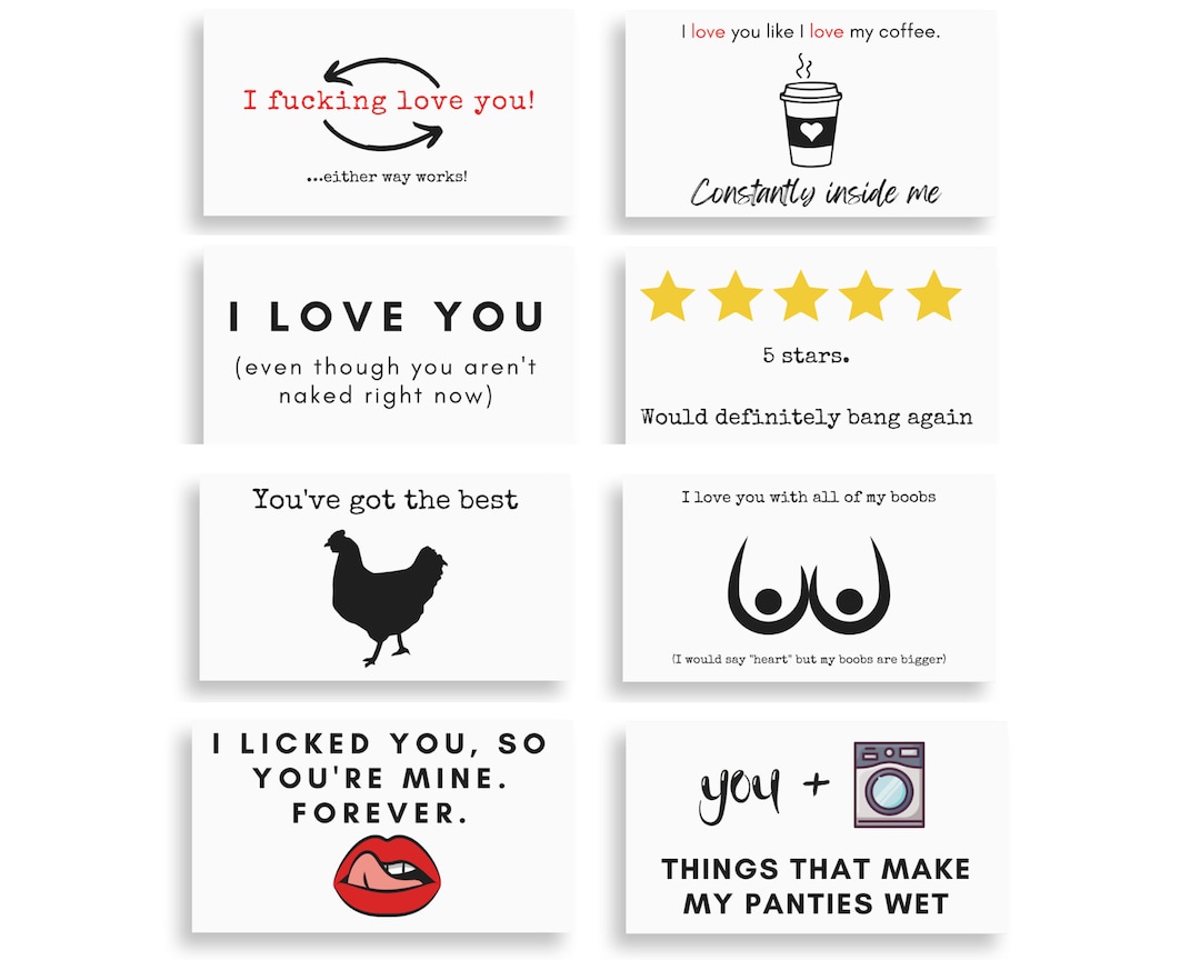 Naughty Lunchbox Love Notes for Him - Pack of 8 (with Envelopes) - Etsy