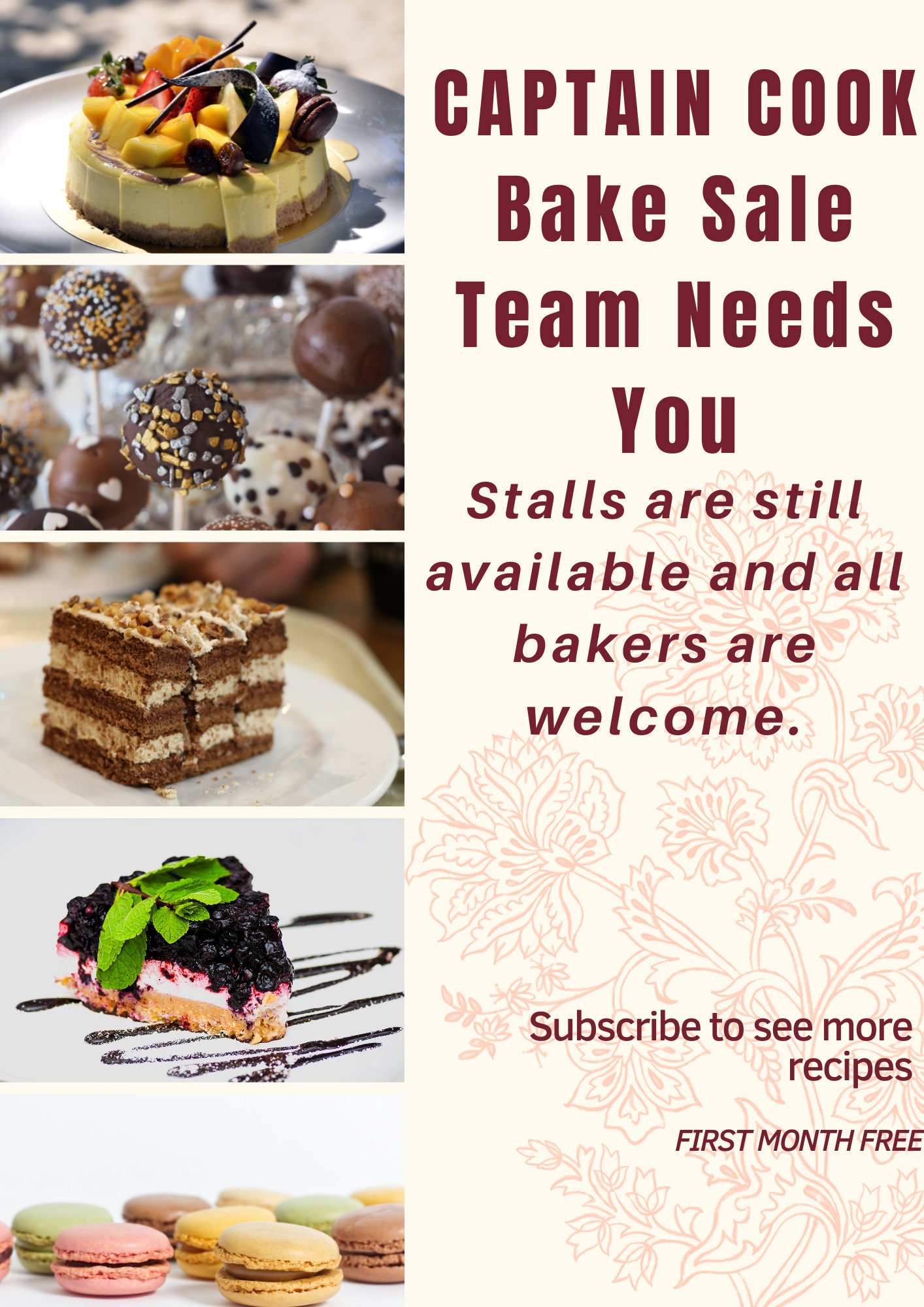 Printable Baking Template - Etsy