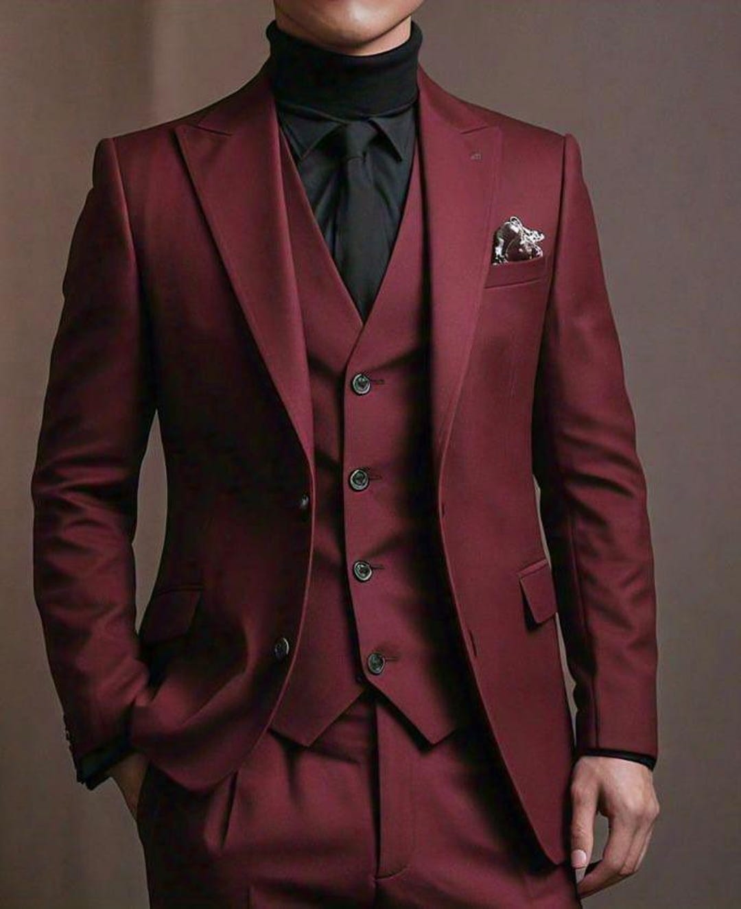 Elegant Maroon 3-piece Suit Wedding, Formal & Business Ready Special ...