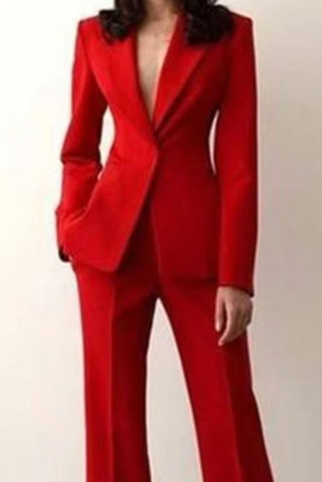 Red Color Womens Luxury Premium 2 Piece Suit/two Piece Suit/top/womens ...