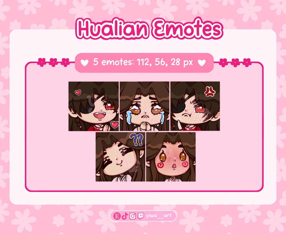 TGCF Hualian Danmei Emotes Stickers Anime Discord Twitch - Etsy
