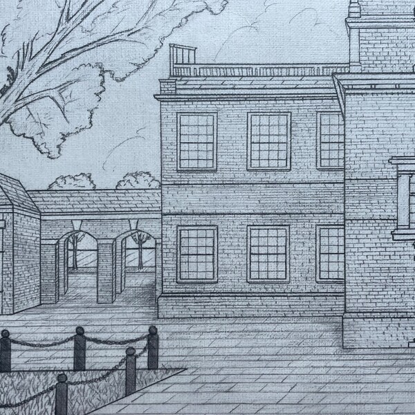 Independence Hall Drawing - Etsy