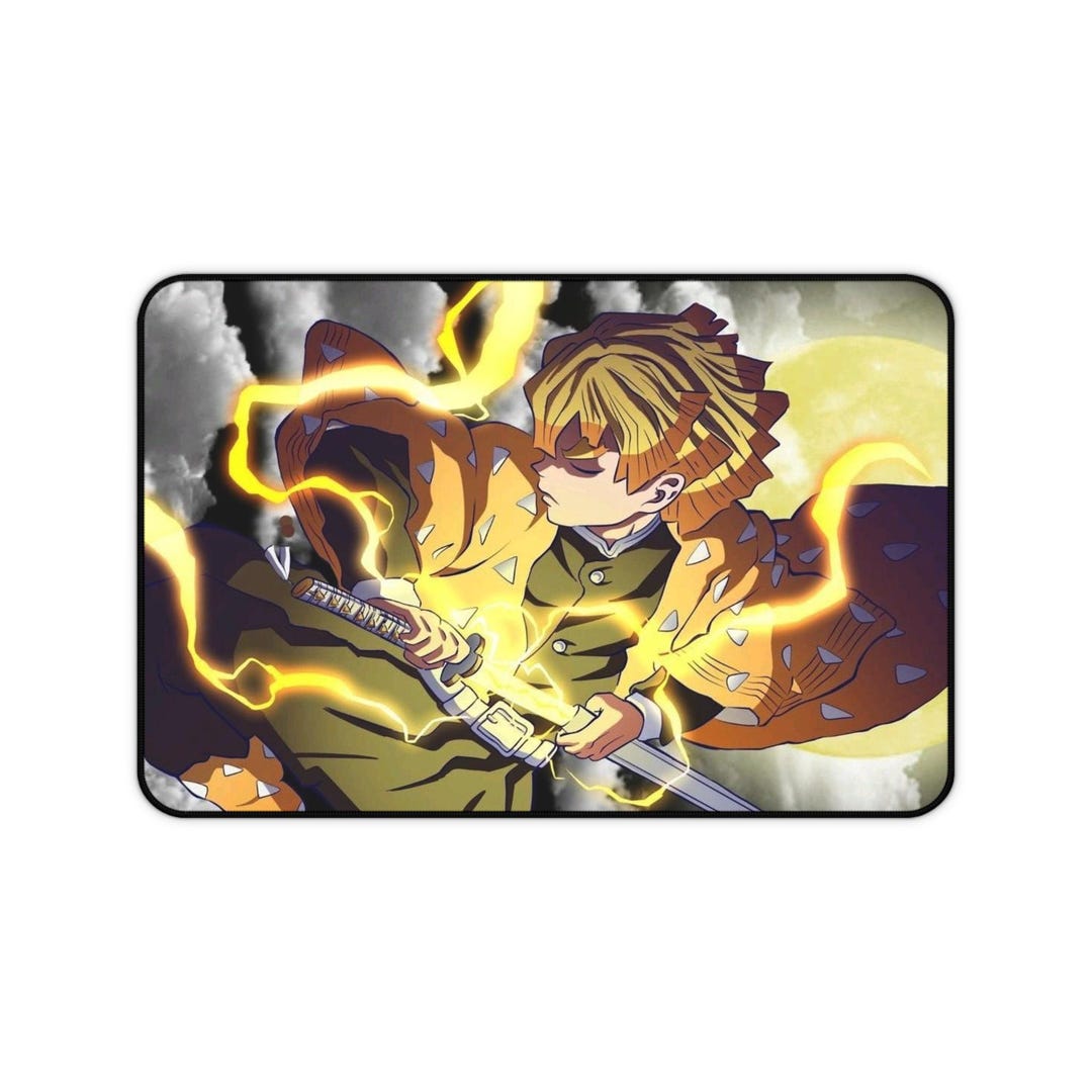 Zenitsu Demon Slayer Desk Mat - Etsy