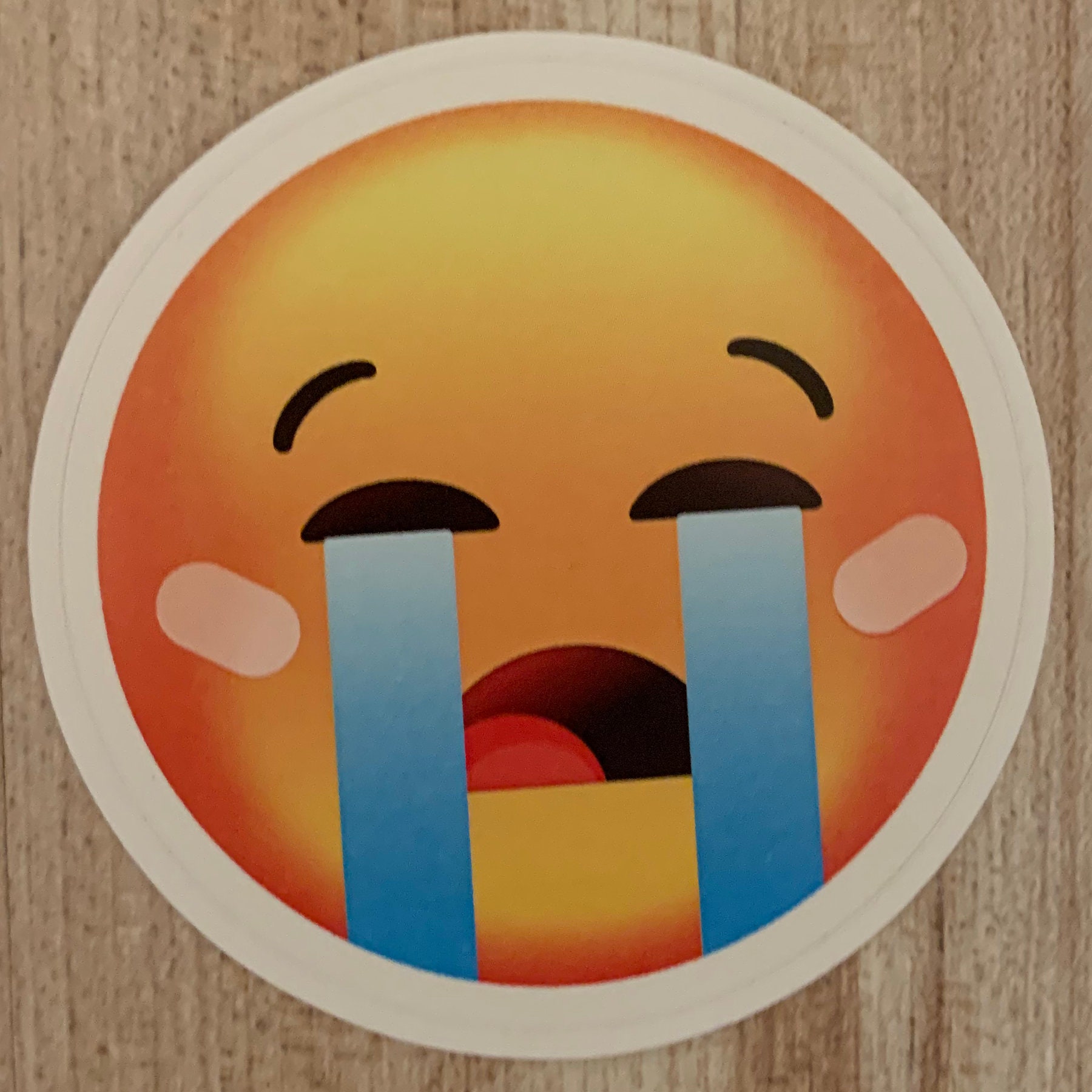 Crying Emoji Sticker - Etsy
