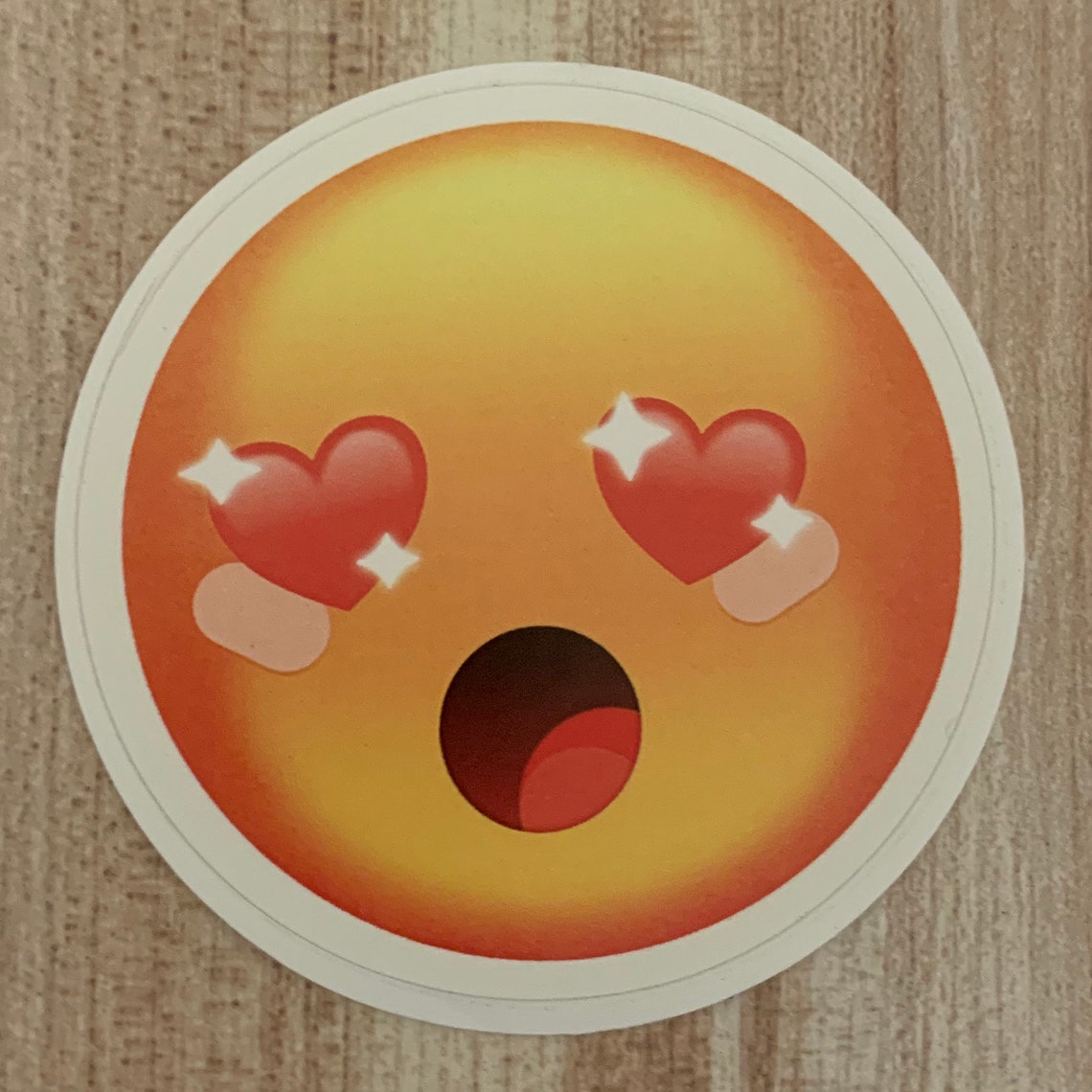 Love Heart Emoji Sticker - Etsy