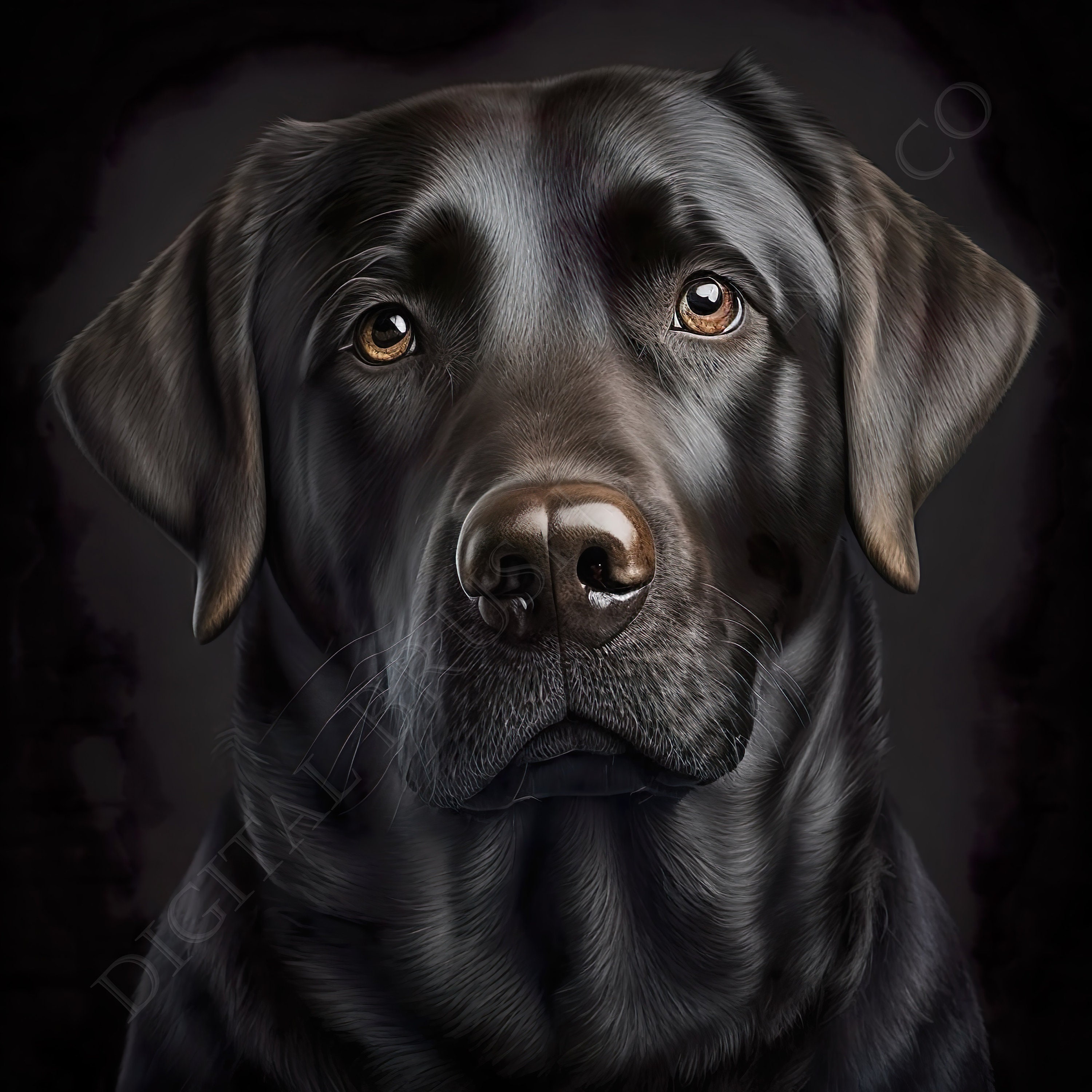 My Best Friend - Black Labrador Art Print - Pet Portrait DIGITAL ...