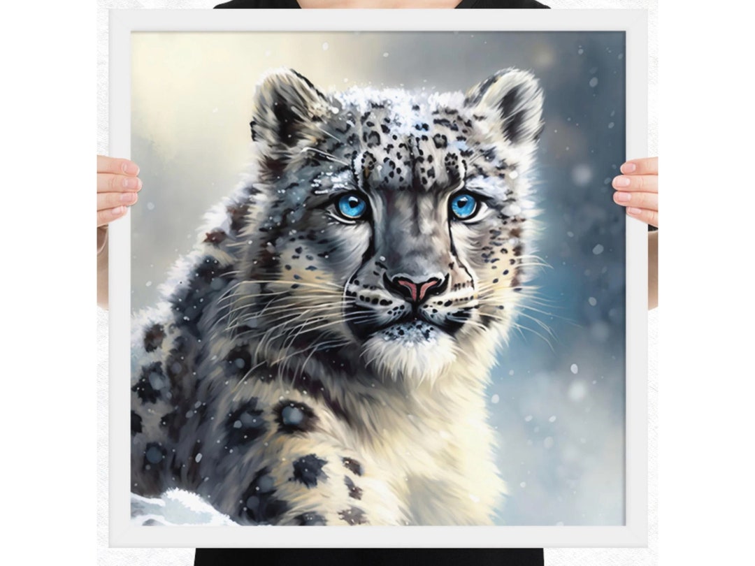 Majestic Snow Leopard - Printable Wall Art - Winter Wildlife Prints ...