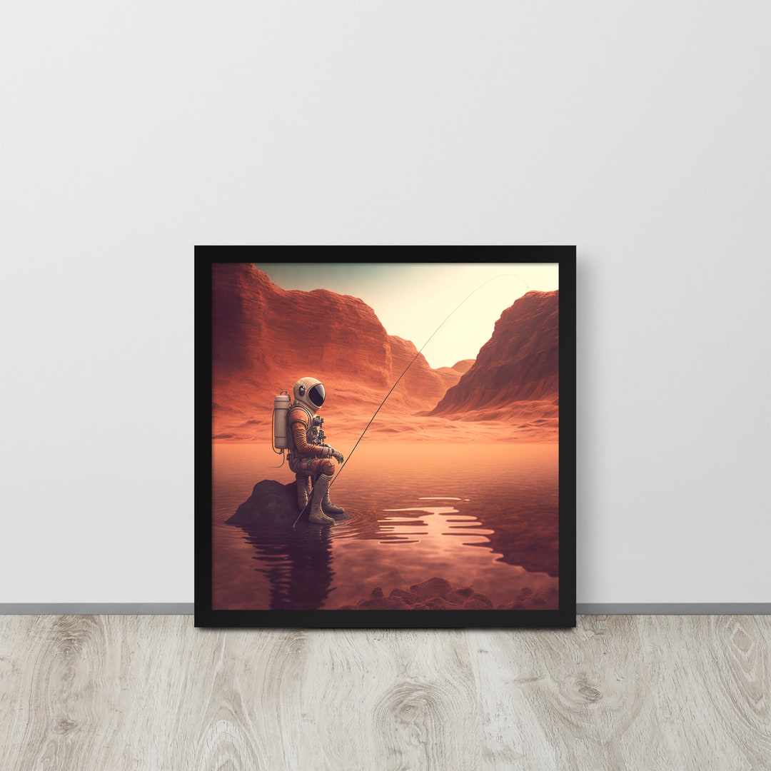 Fishing on Mars Concept Art HQ Matte Paper Framed Poster - Etsy