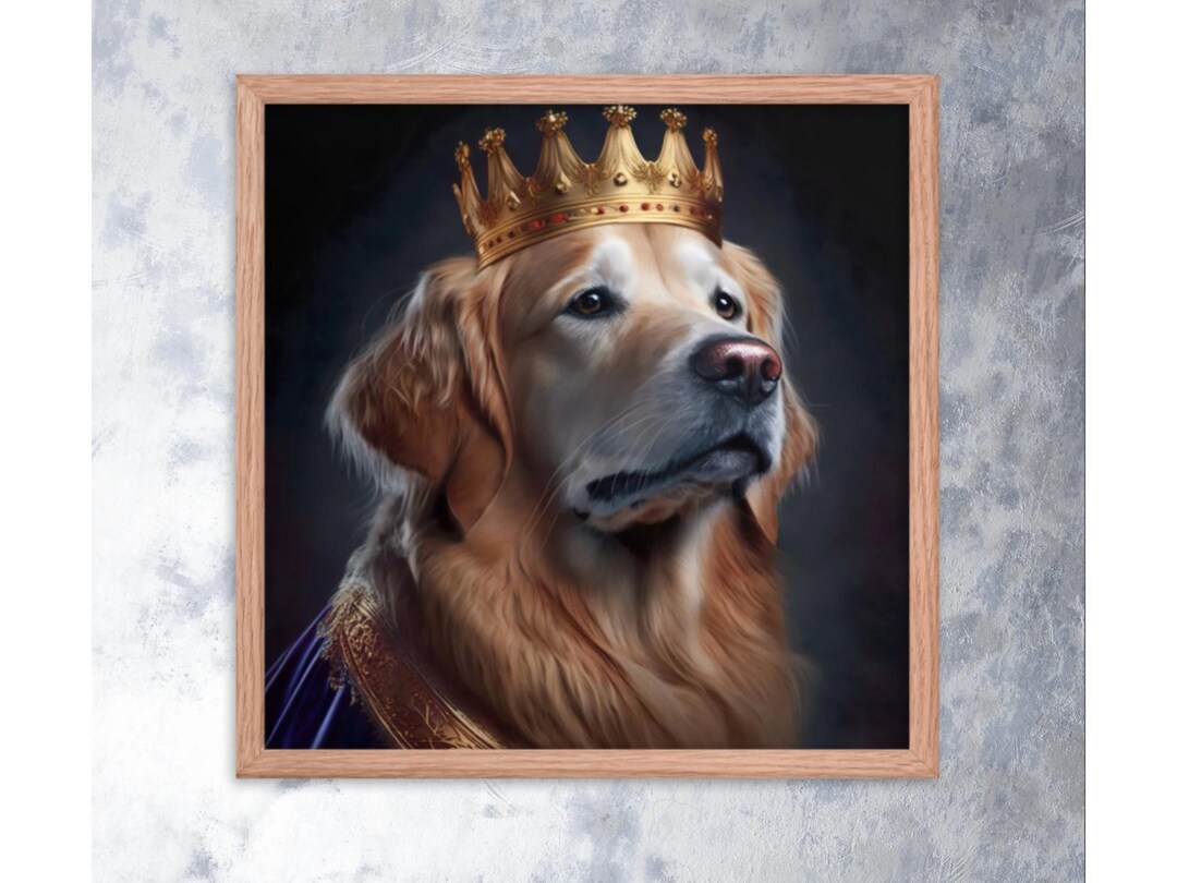 My Royal Golden Retriever Dog Prince - Printable Dog Wall Art - Funny ...