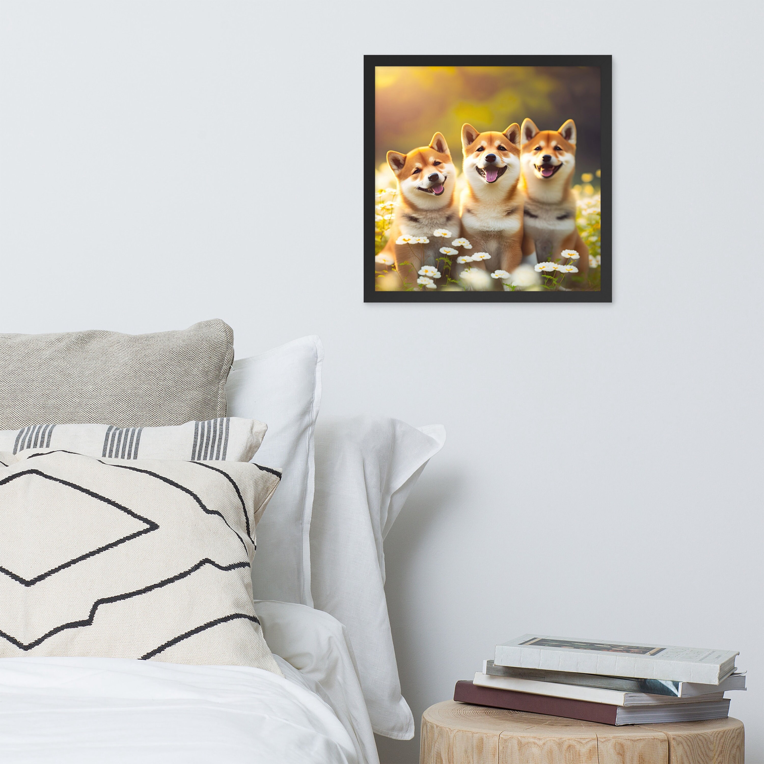 3 Best Friends - Shiba Inu Art- Printable Dog Wall Art- Pet Portrait ...