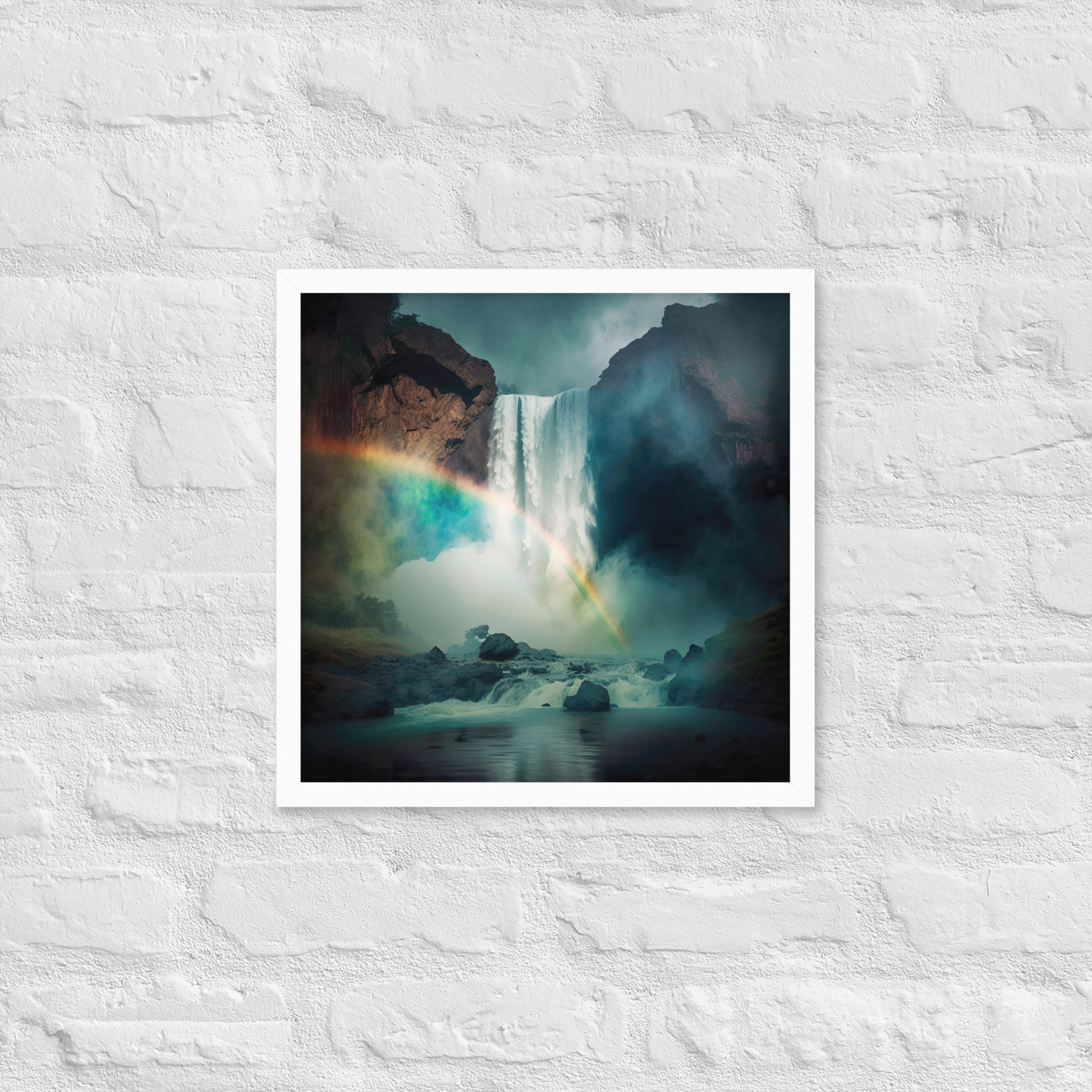 Rainbow Waterfall Printable Poster - Nature Wall Art - Landscape Home ...