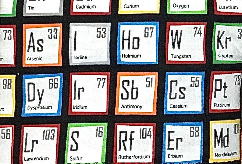 Periodic Table Hand Towel Set of 2 / Science Home Decor / Scifi Fandom ...