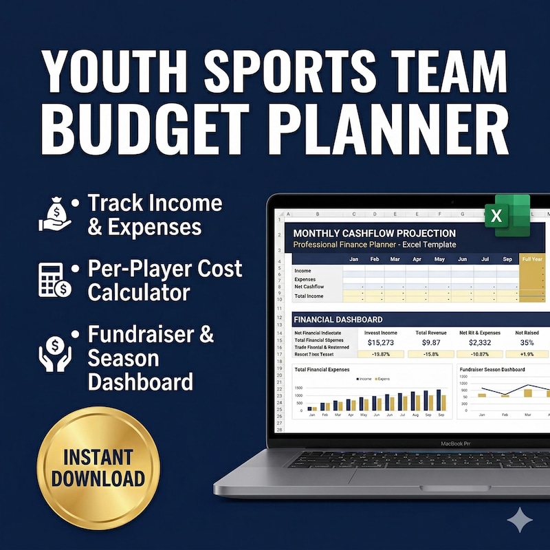 Travel Baseball Team Budget Spreadsheet - Etsy