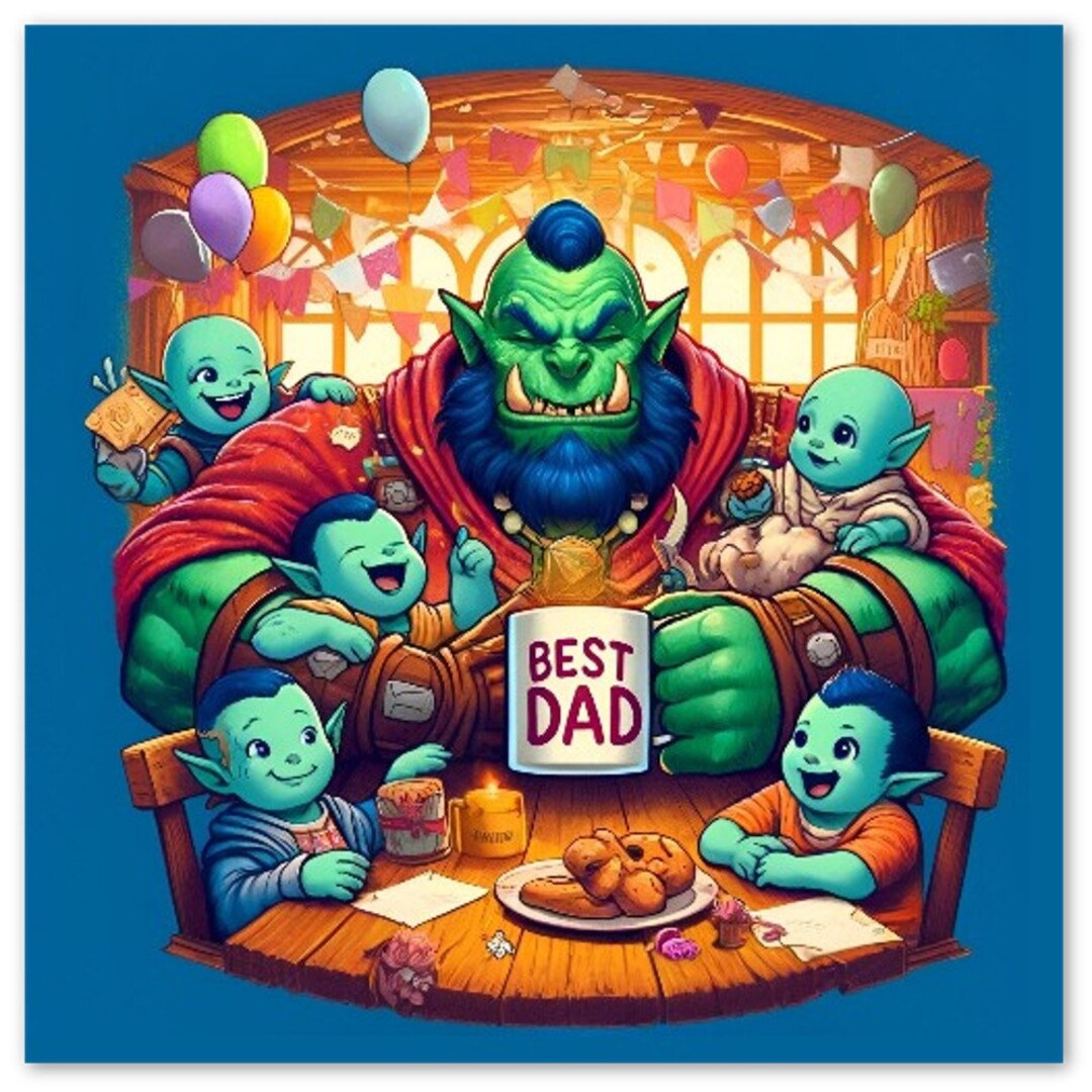 Orc Dad Celebration Father's Day Greeting Card Pack Set of 10 Cards ...