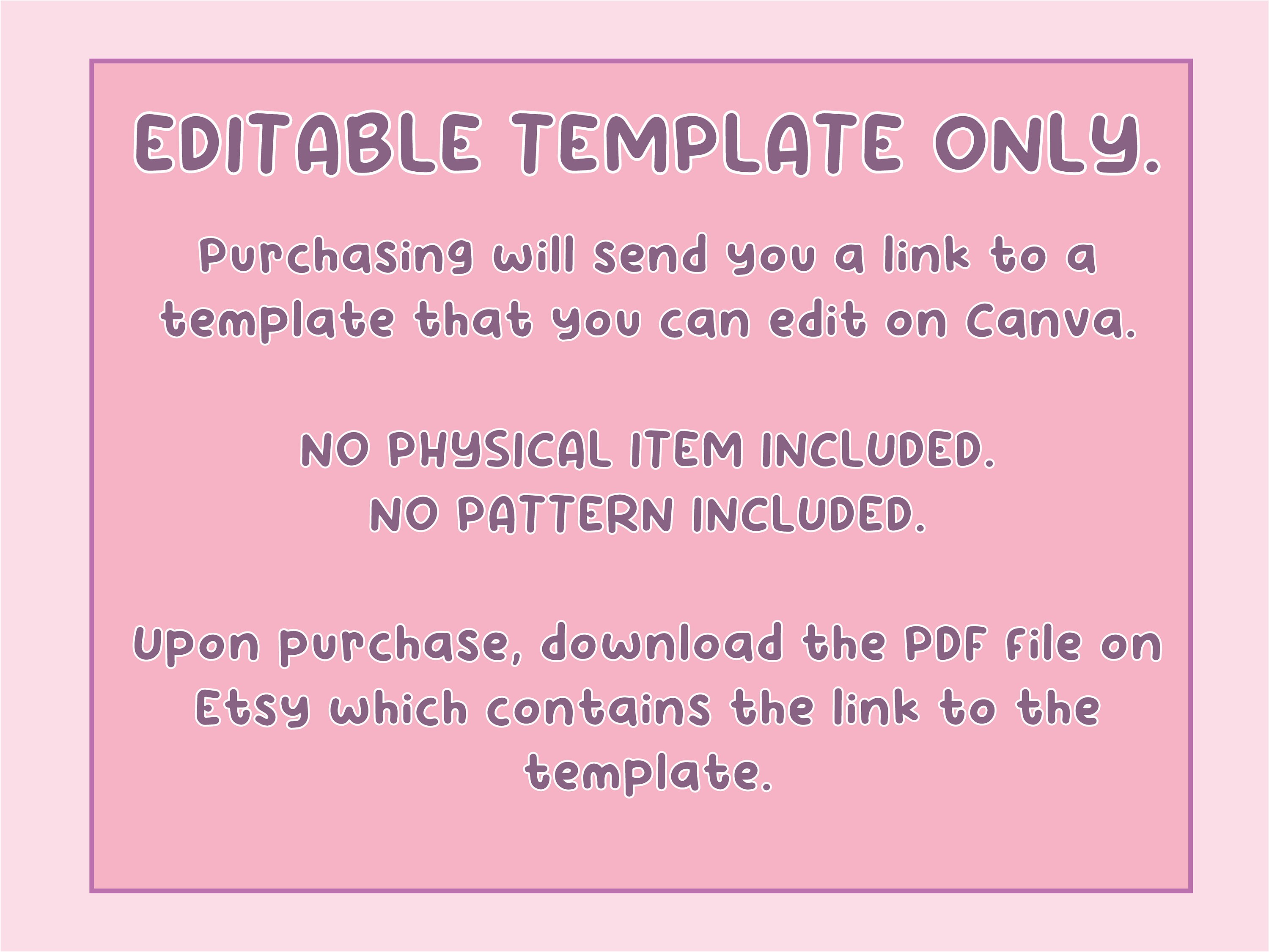 Editable Canva Crochet Pattern TEMPLATE, Pastel Theme, Crochet Knitting ...