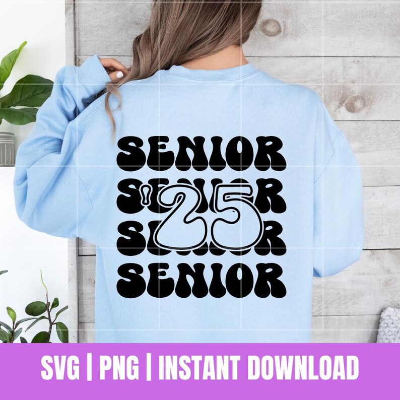 Senior 2025 Grad SVG and PNG, Class of 2025 Svg and Png, Retro Class of ...