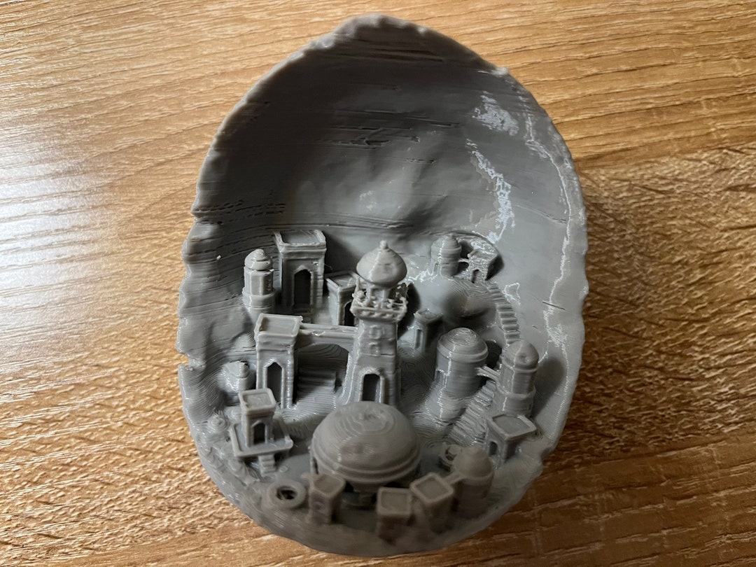 Moon Hiding a 3D Printer City - Etsy
