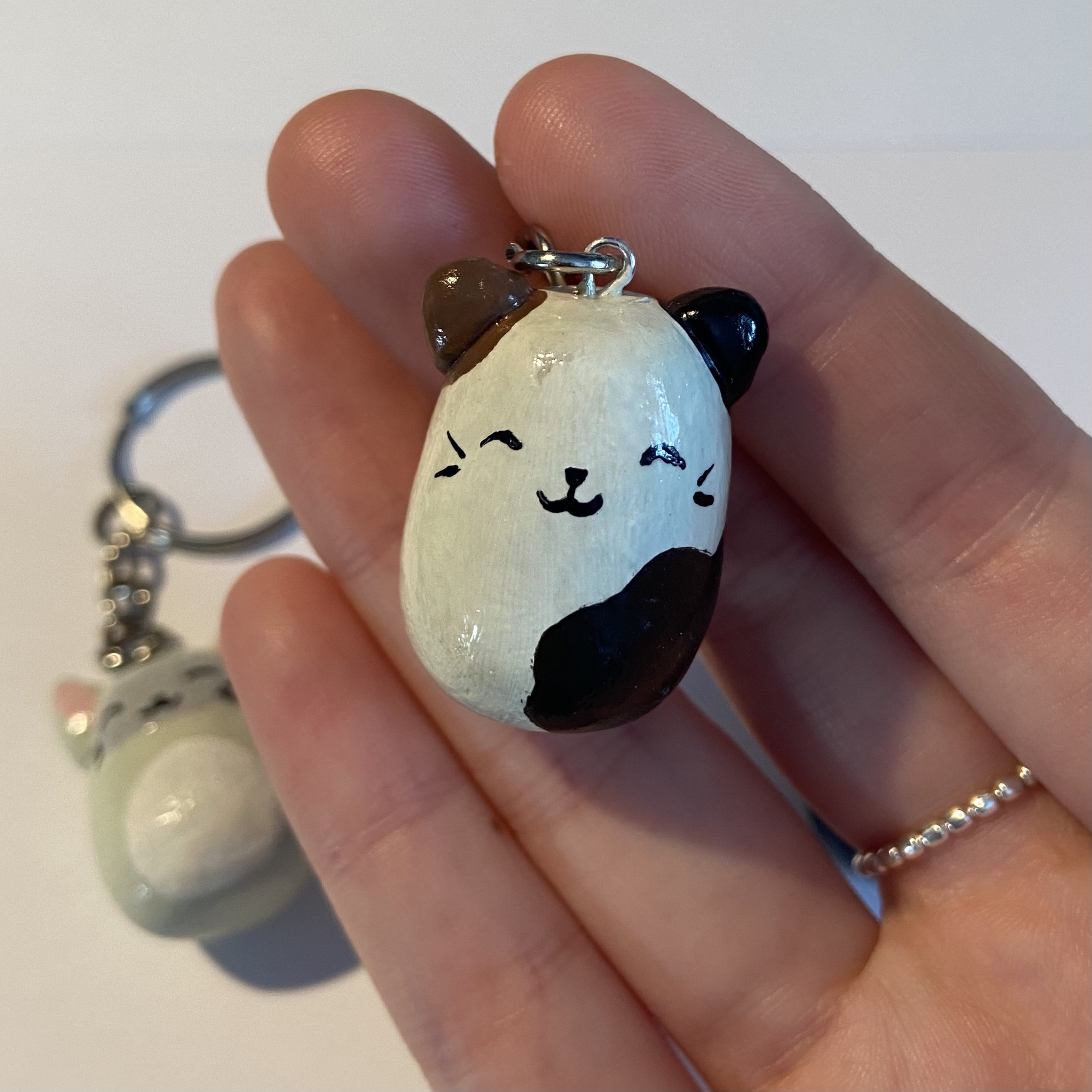 Homemade Clay Cute Cat Keychain - Etsy