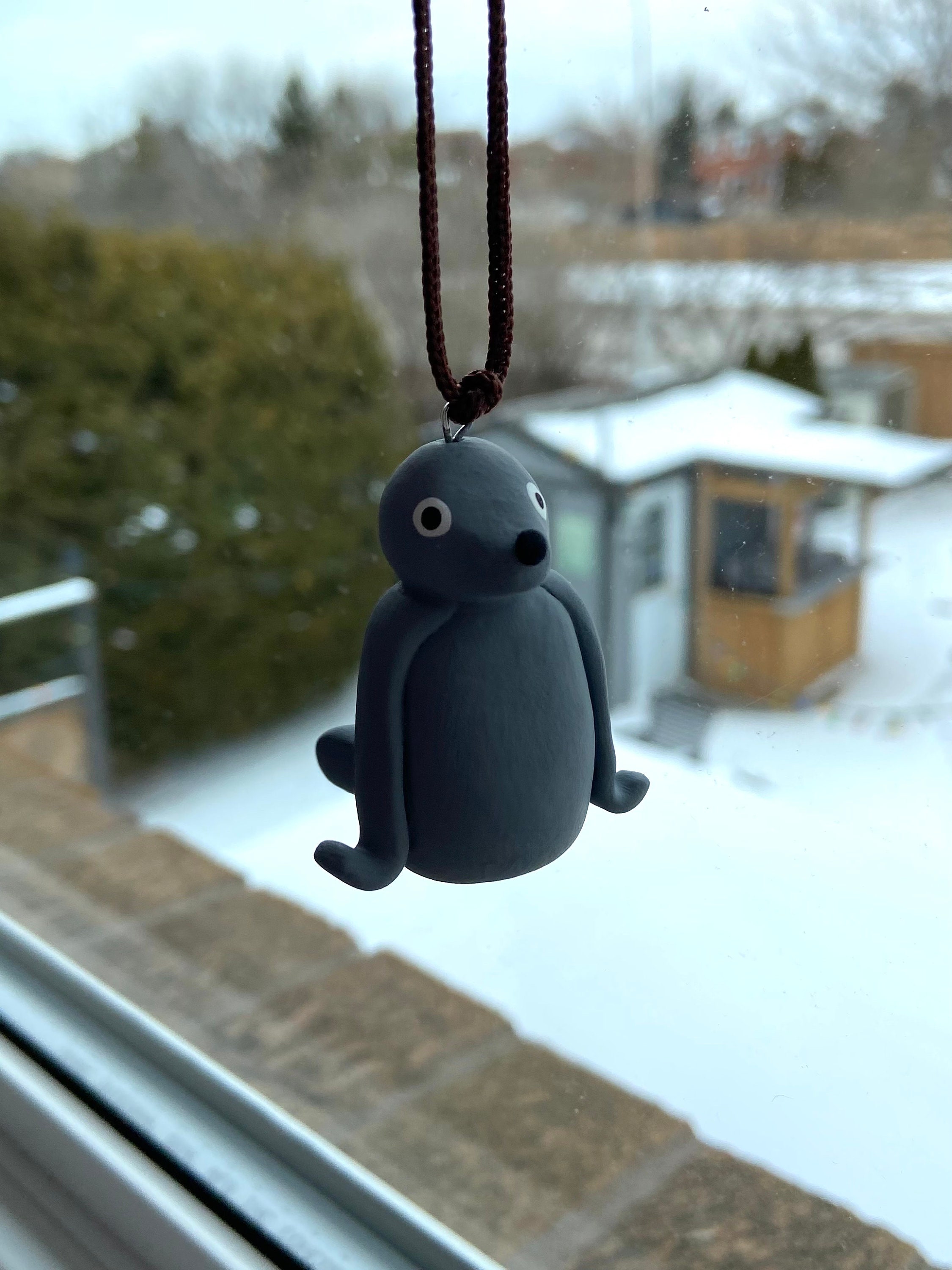 Homemade Clay Pingu Ornament - Etsy UK