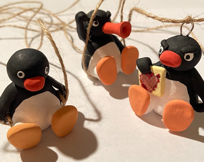Pingu Beaded Keychains - Etsy
