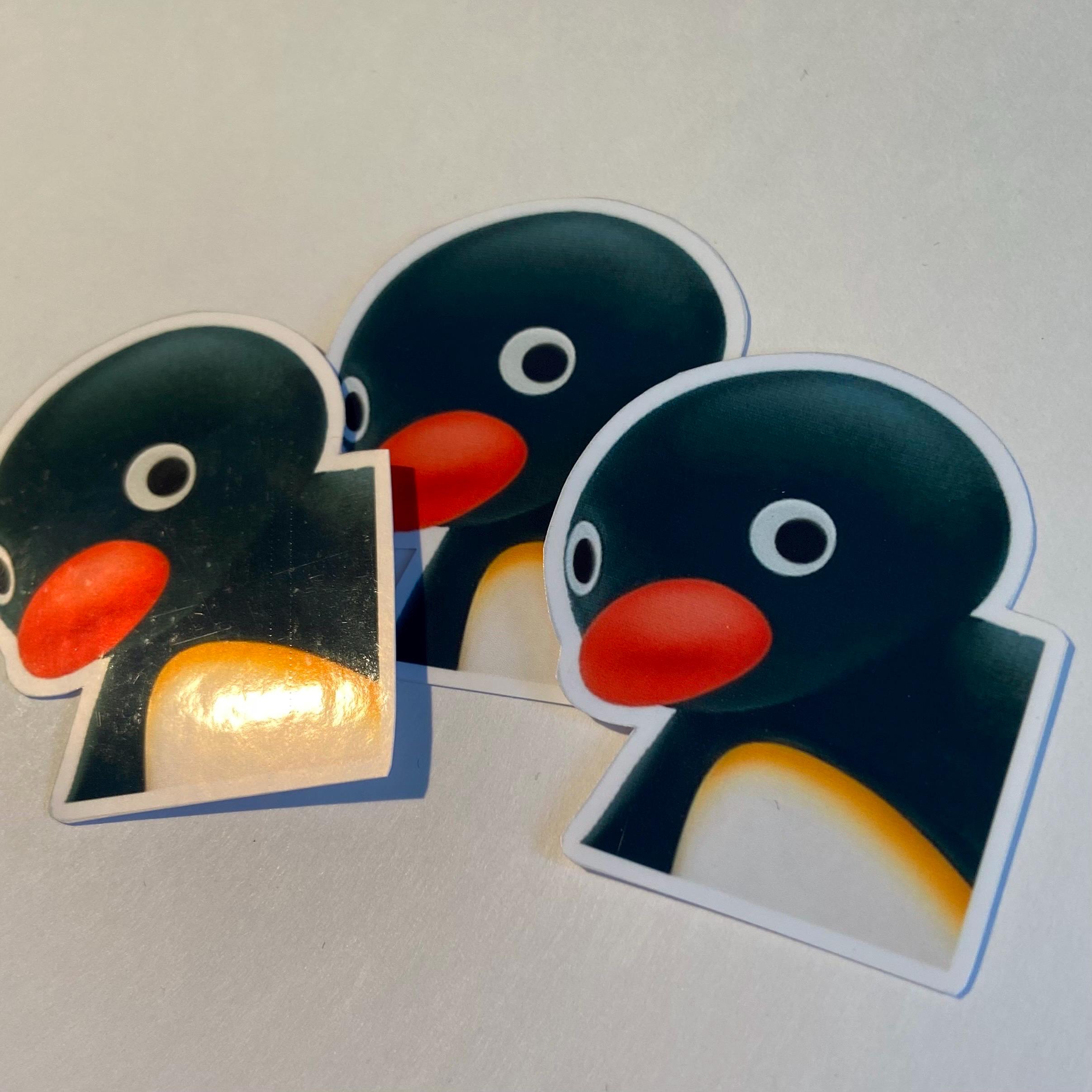 Pingu Face Corner Vinyl Sticker - Etsy