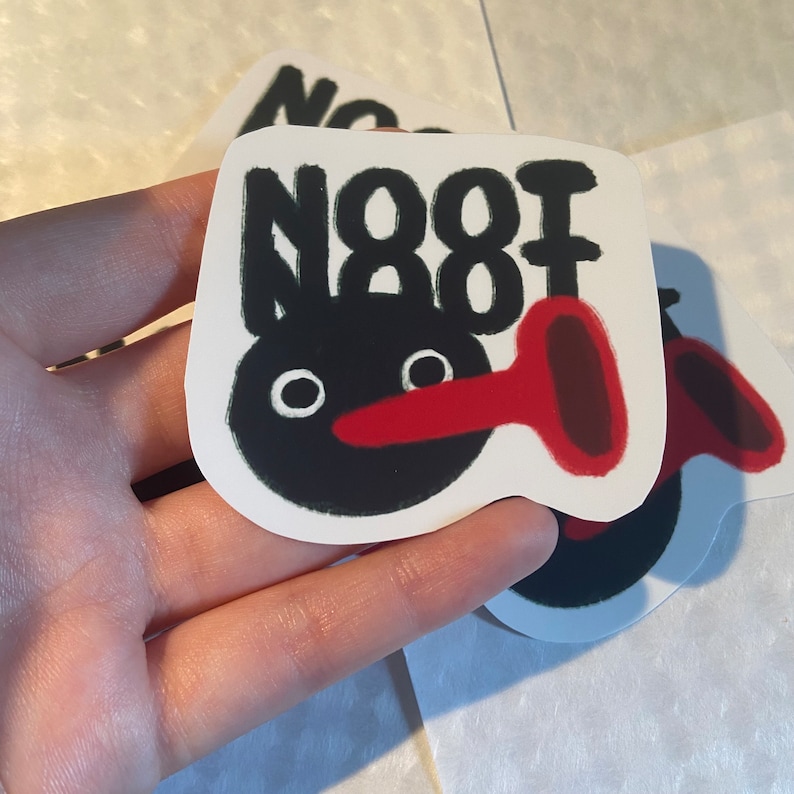 Pingu NOOT NOOT Vinyl Sticker - Etsy
