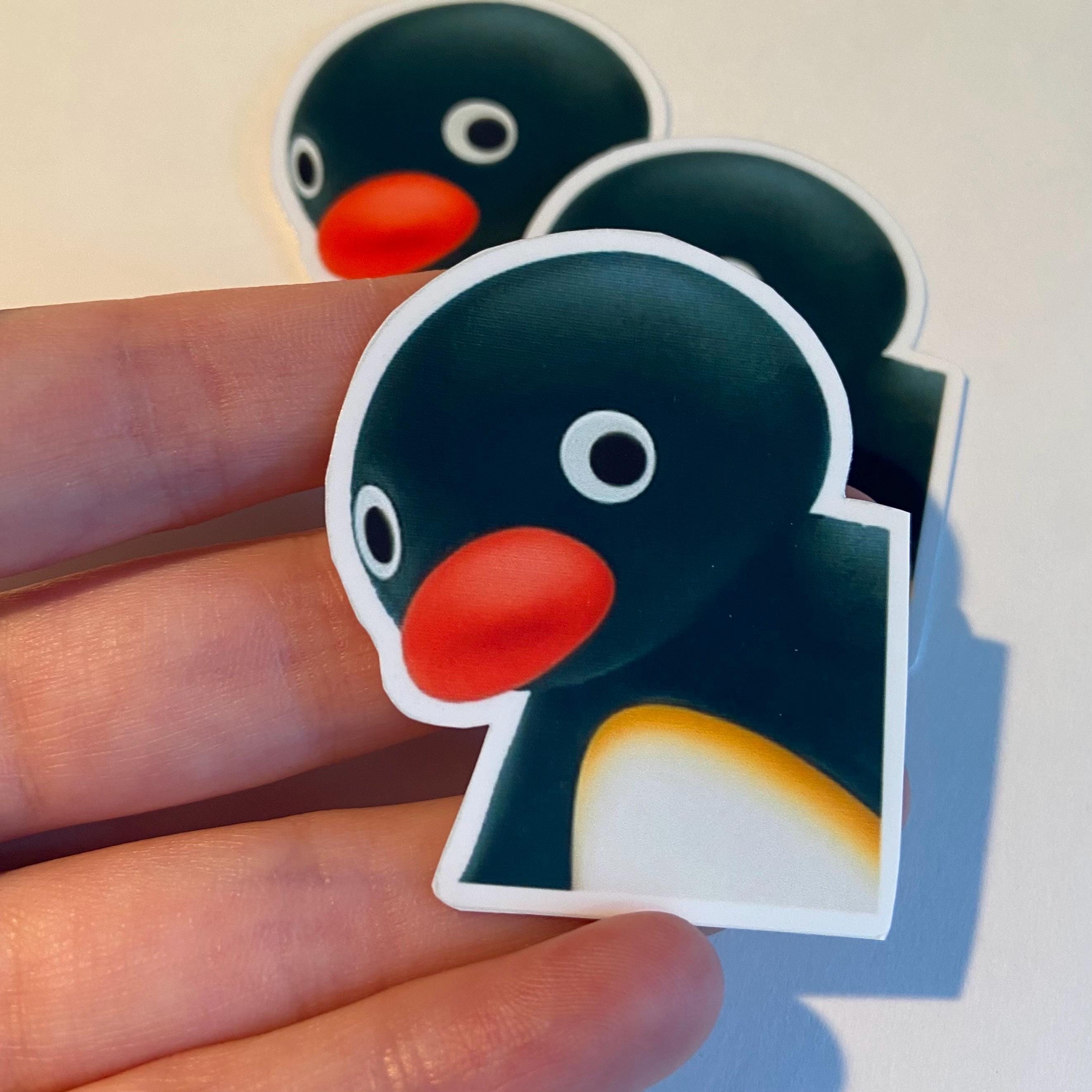Pingu Face Corner Vinyl Sticker - Etsy