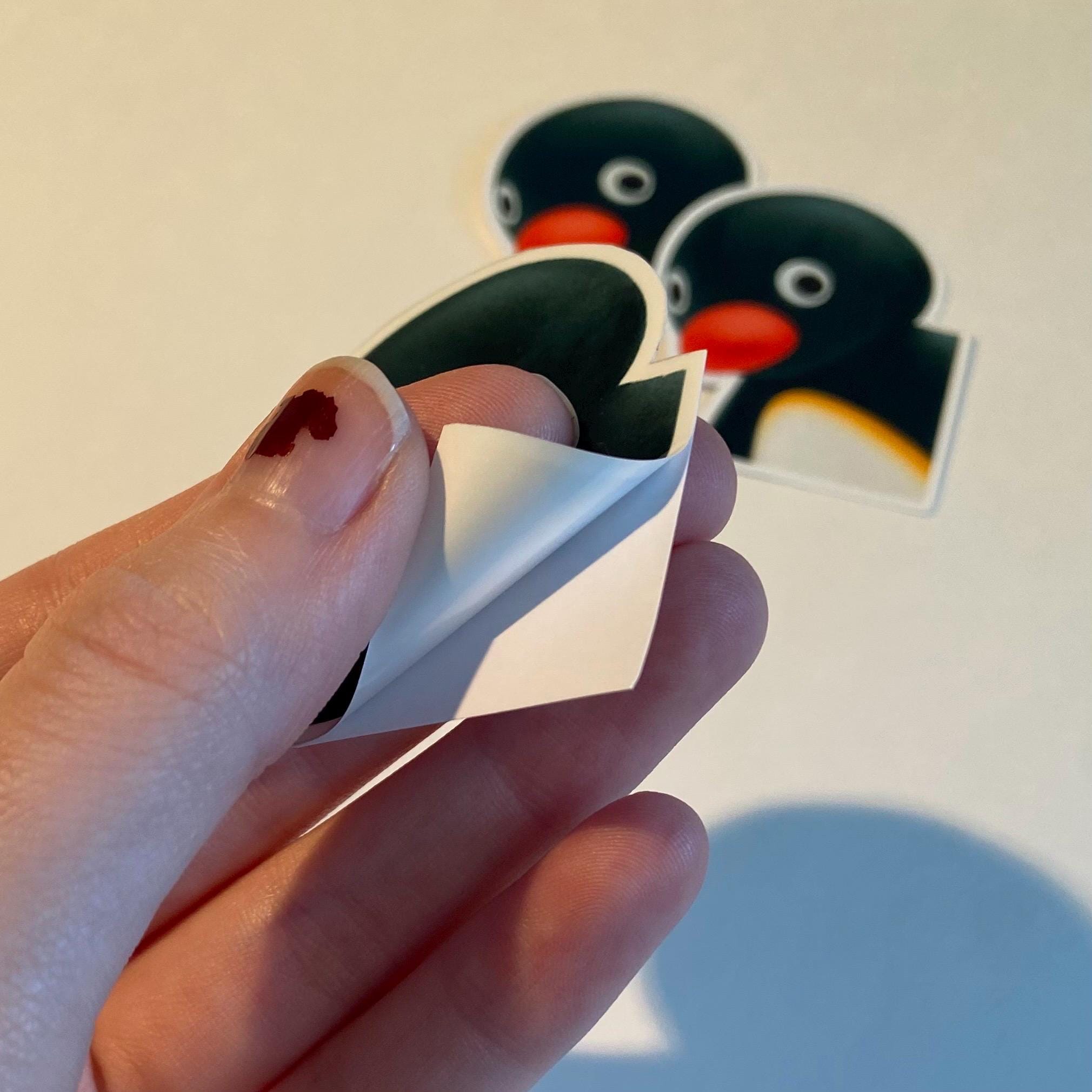 Pingu Face Corner Vinyl Sticker - Etsy