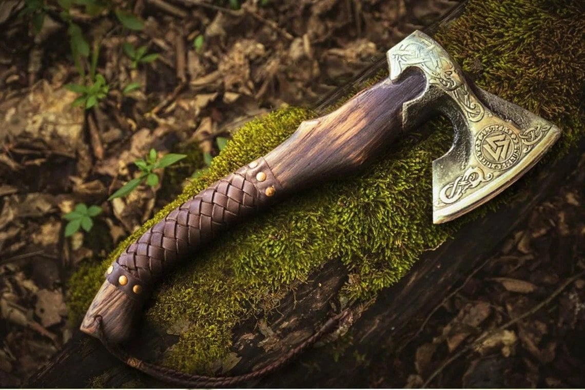 Viking Forged Axe RAGNAR Viking Axe Personalised Hatchet - Etsy