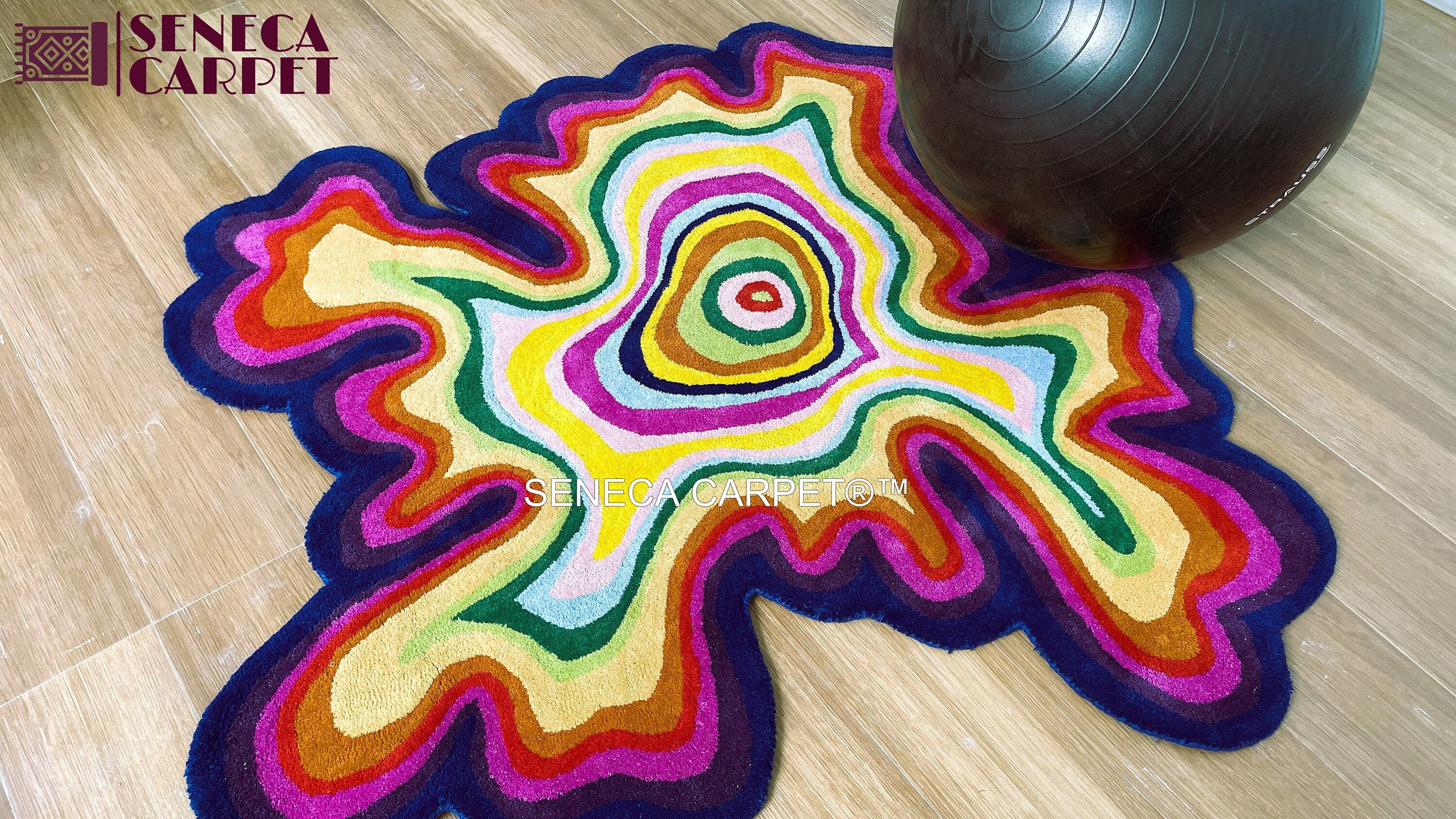 Irregular Shaped Eye-catching Wool Rug | Colorful Rug Premium Quality ...