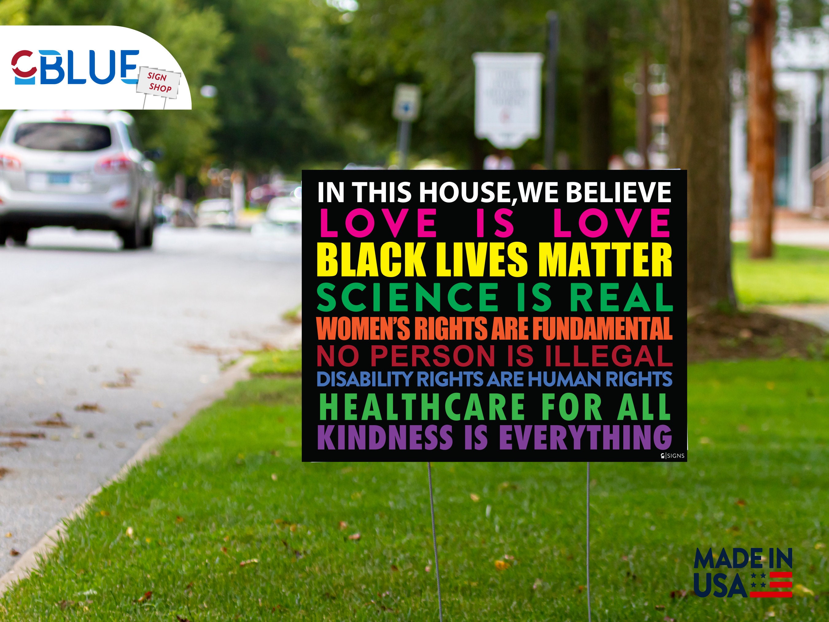 In This House We Believe 18 X 24, 12 X 18 Yard Sign, Political Sign - Etsy