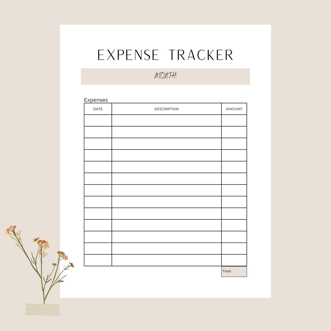Expense Tracker to Track Bills on a Monthly Basis. Printable and Helps ...