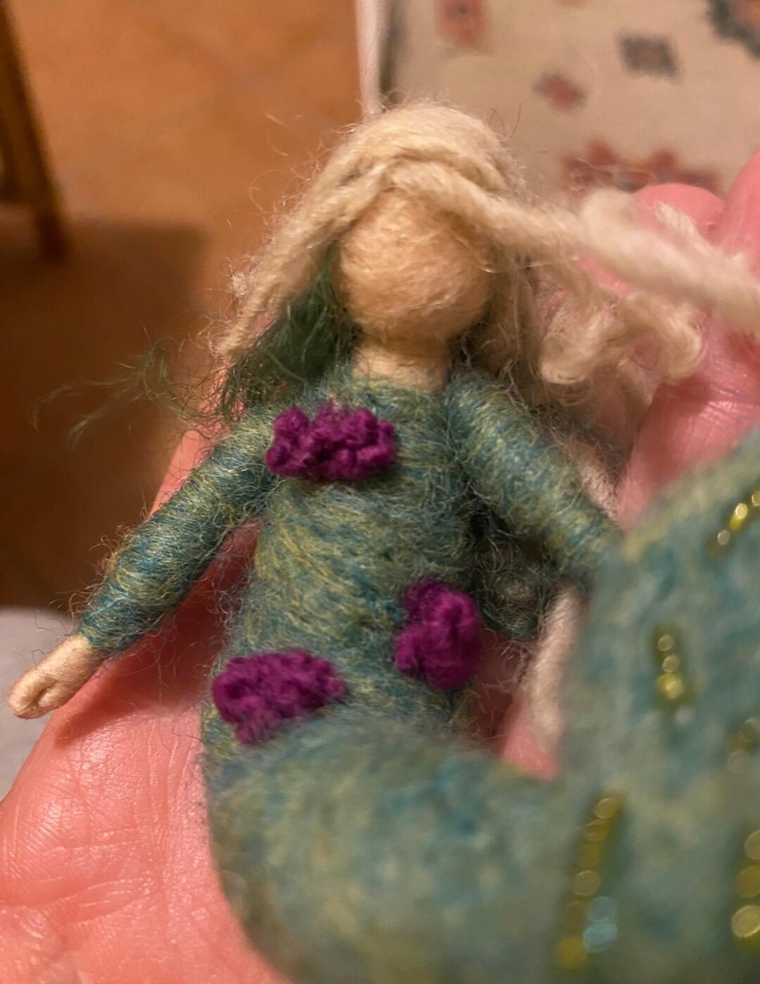 Tiny Needle Felted Pocket Mermaid - Etsy