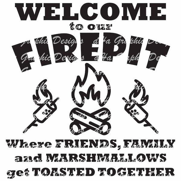 Welcome to Our Firepit Svg - Etsy