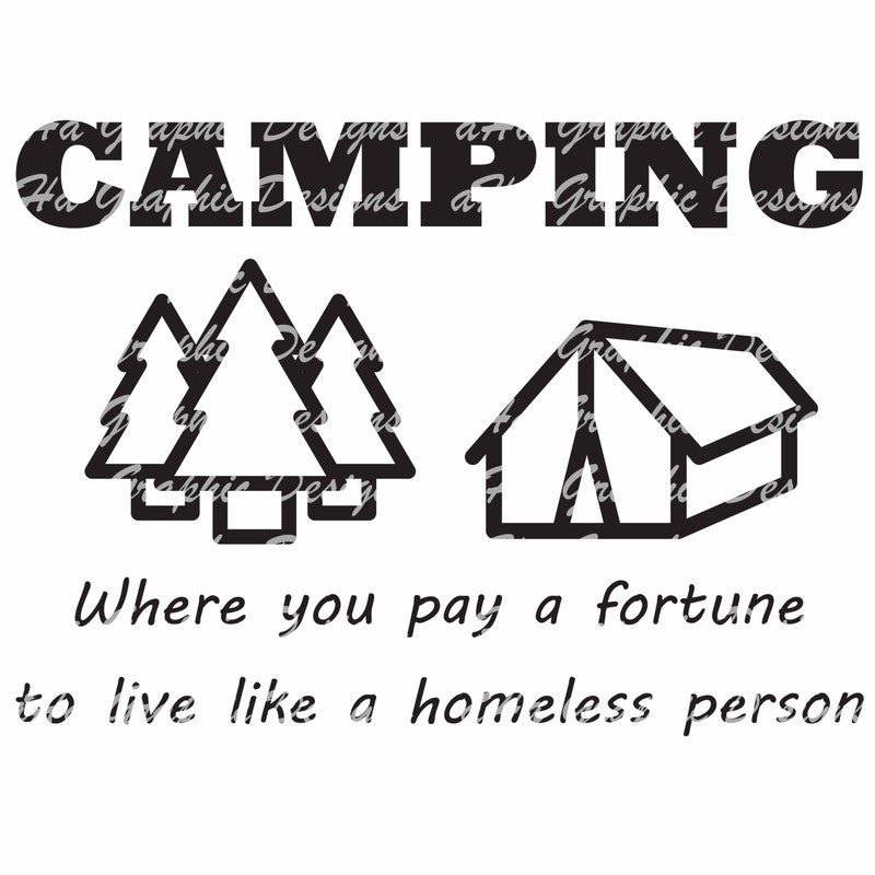 Camping Homeless Person Svg - Etsy