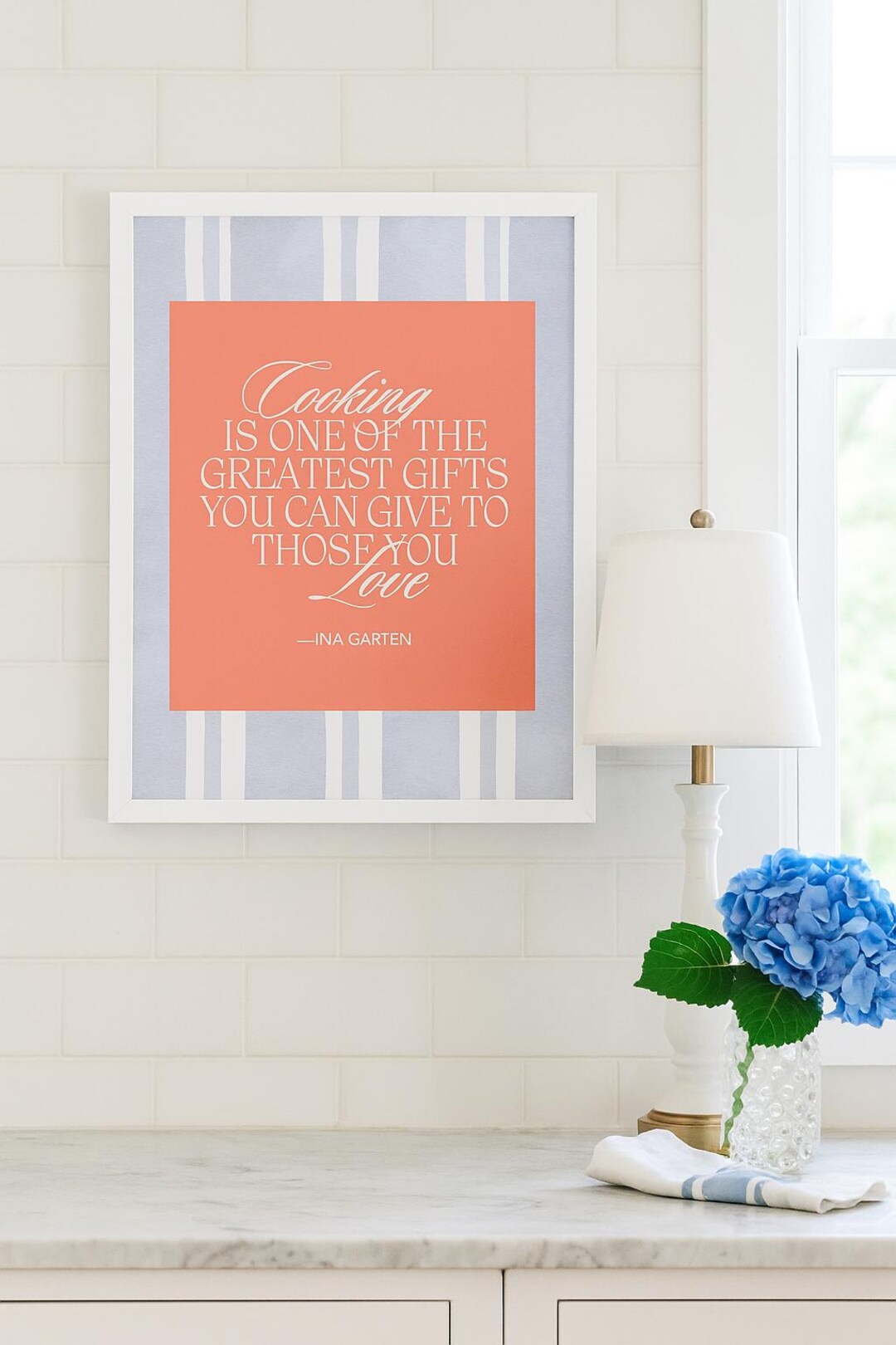 Ina Garten Quote Kitchen Art: Coral Cooking Print (digital Download) - Etsy