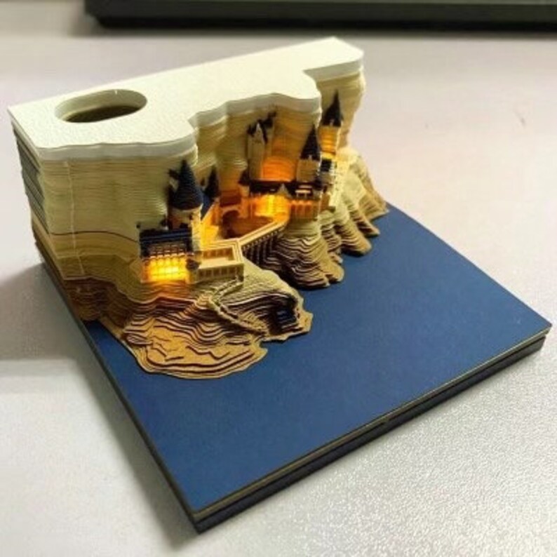 3D Paper Crafting Notepad, Art Paper Sculpture Notepad, Creative Desk ...