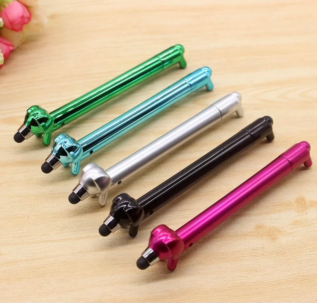Novelty Dog Ballpoint Pen With Stylus, Puppy Pen, Novelty Stylus for ...