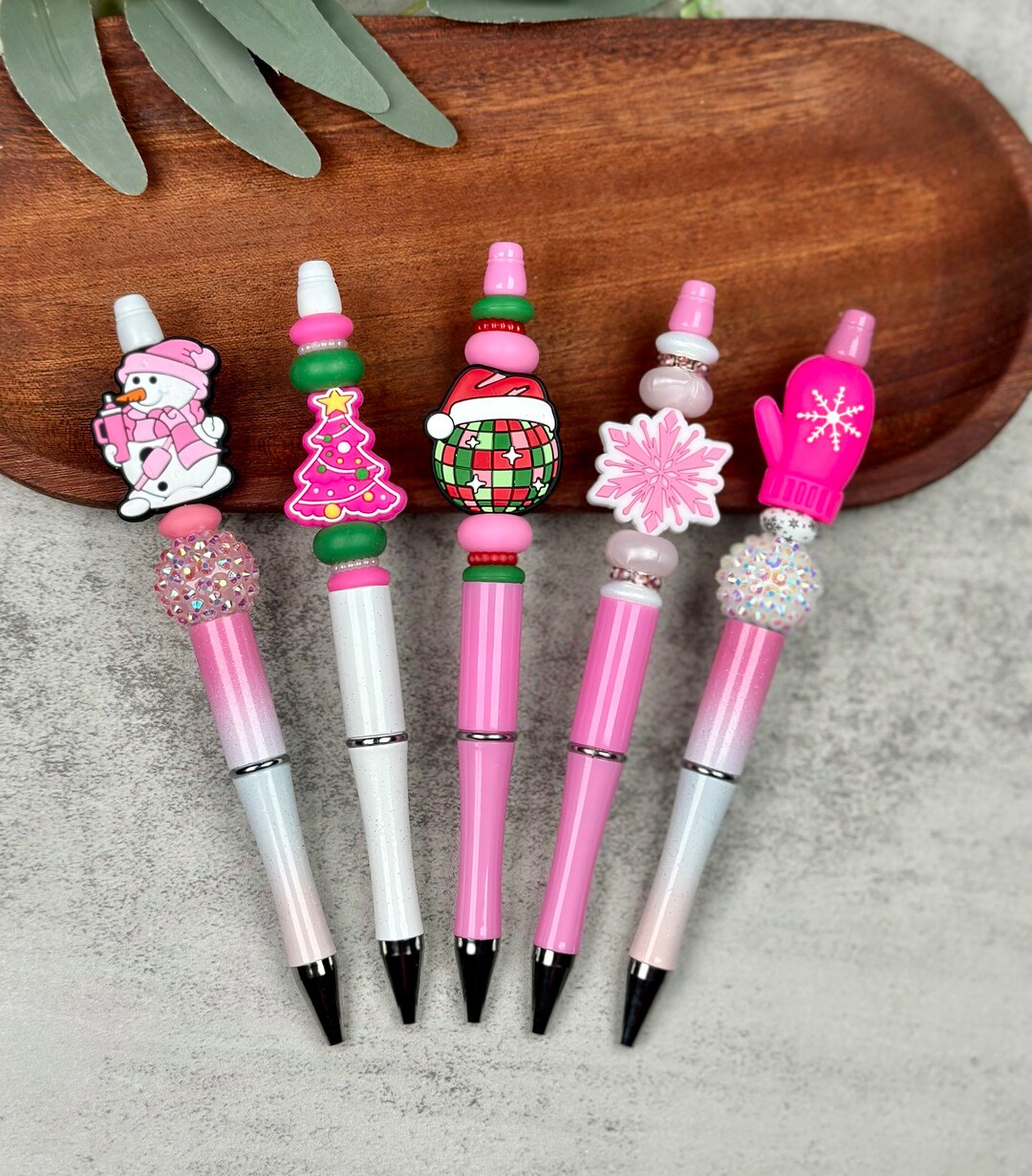Pink Christmas Ballpoint Pen, Ballpoint Beaded Pen, Great Gift for Kids ...