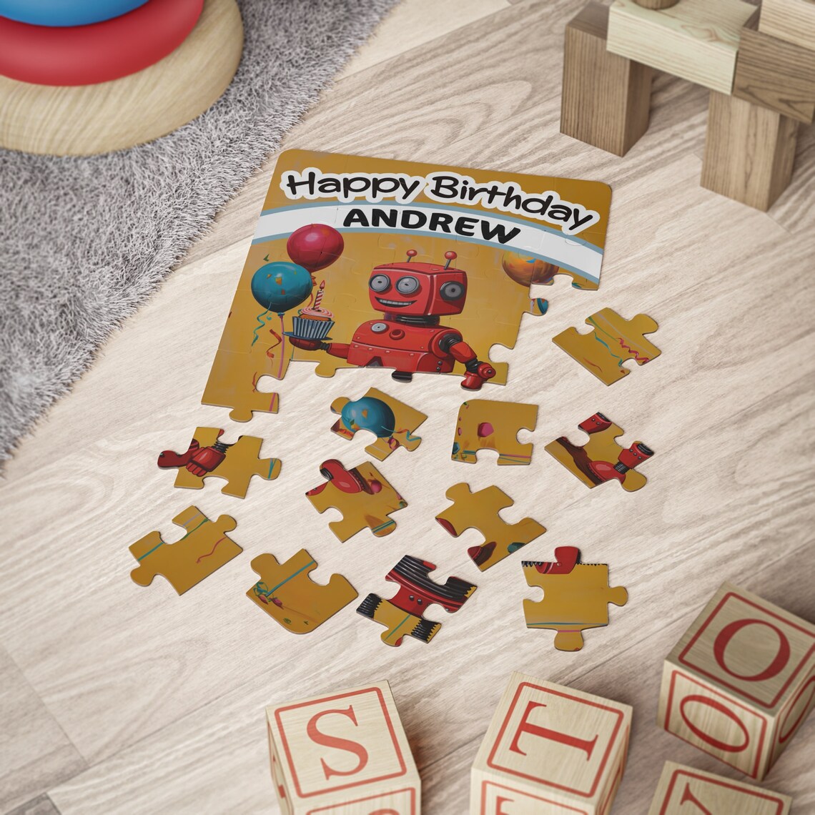 Personalized Birthday Robot Puzzle A Blast of Birthday Fun ...